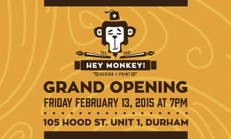 Hey Monkey! Design Grand Opening | AIGA Raleigh